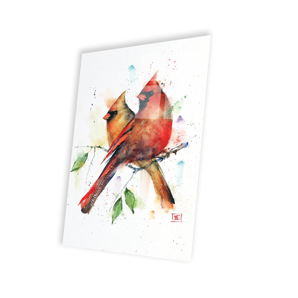 Red Barrel Studio® Cardinal Pair by Dean Crouser - Unframed Graphic Art | Wayfair